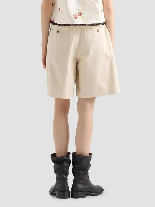 Prada Old Gabardine Bermudas - Khaki