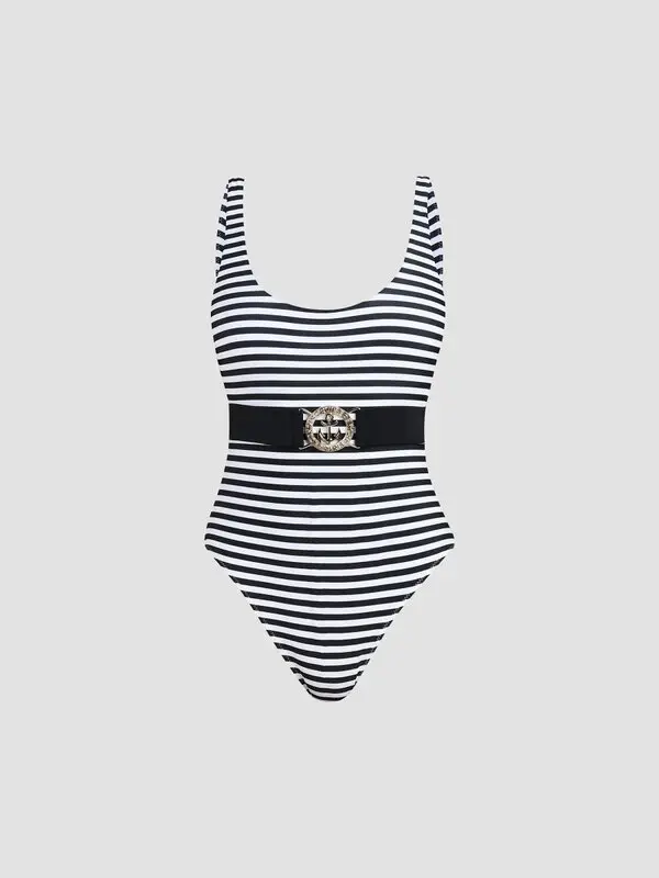 L'Agence Voyage Mila Striped One-piece Swimsuit