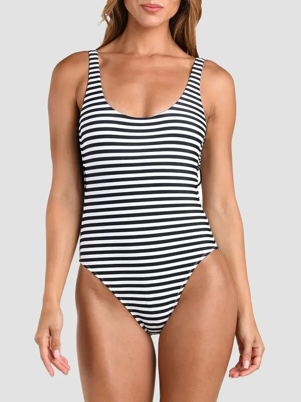 L'Agence Voyage Mila Striped One-piece Swimsuit