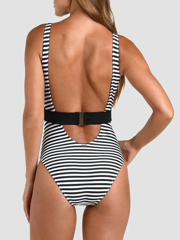 L'Agence Voyage Mila Striped One-piece Swimsuit