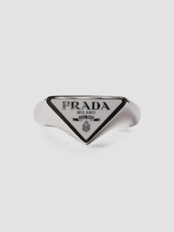 Prada Enameled Metal Ring