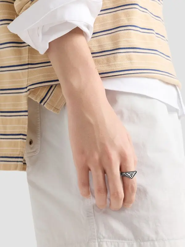 Prada Enameled Metal Ring