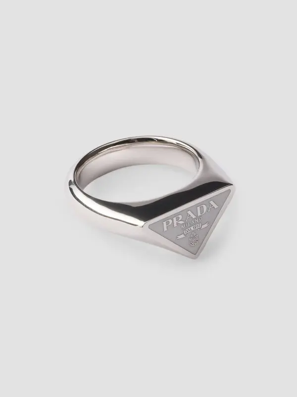Prada Enameled Metal Ring