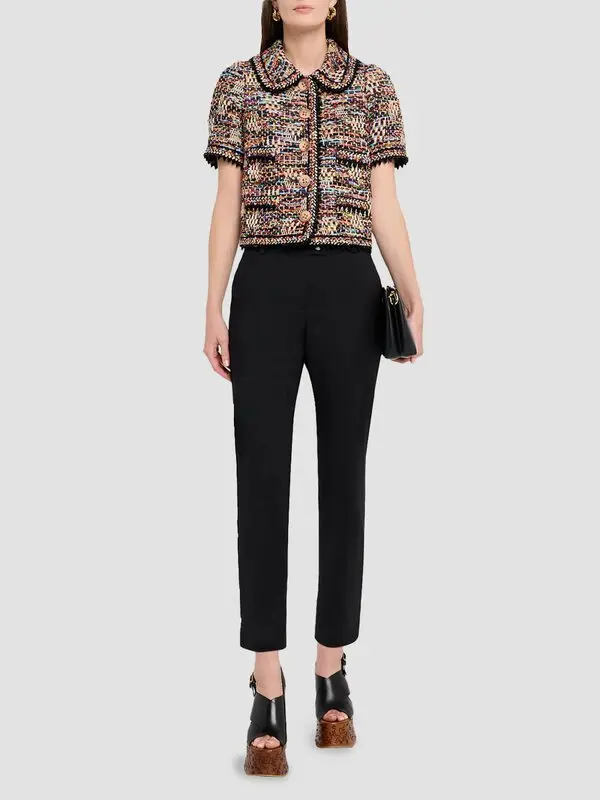 MAISON COMMON Tweed Knit Jacket - Black Multi