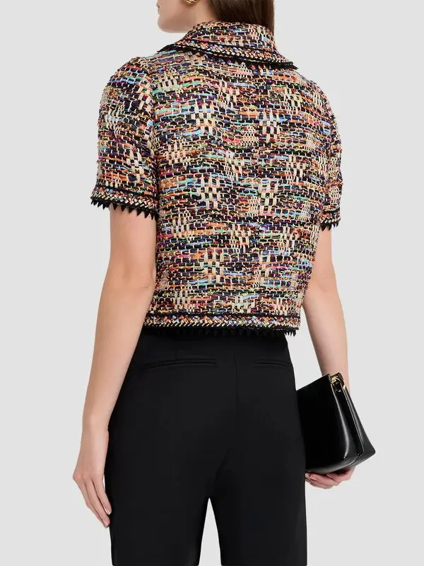 MAISON COMMON Tweed Knit Jacket - Black Multi