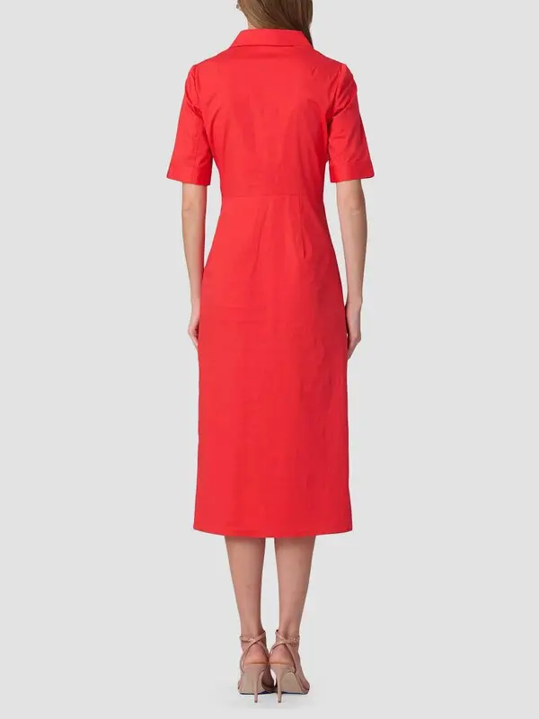Shoshanna Emmett Stretch Cotton Asymmetric Shirtdress