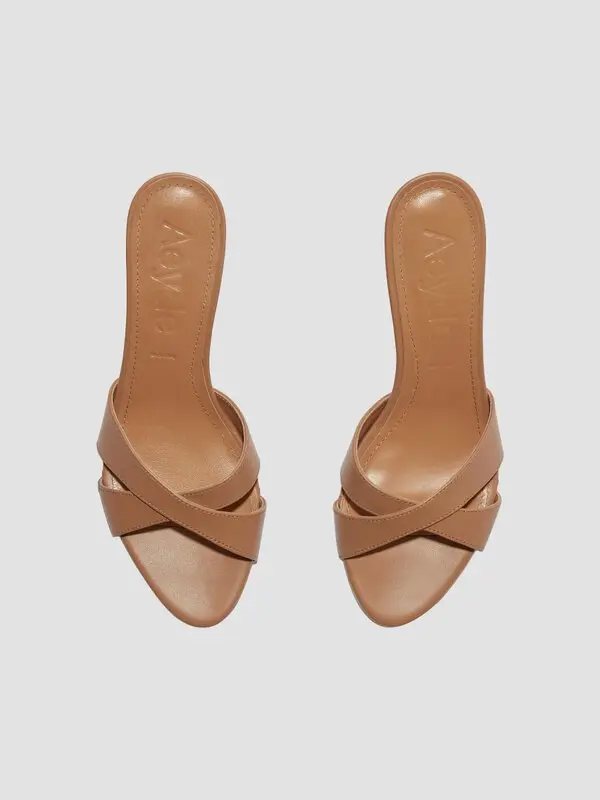 AeydĒ Vero Leather Mules - Hazelnut
