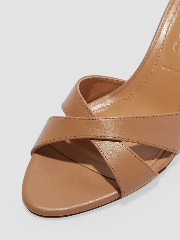 AeydĒ Vero Leather Mules - Hazelnut