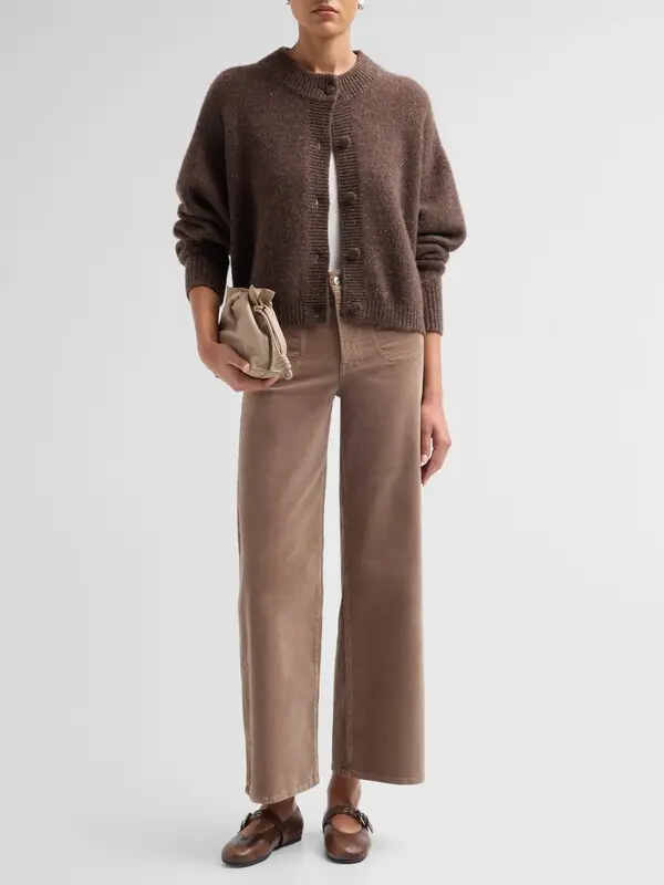 FRAME Flecked Wool-cashmere Cardigan