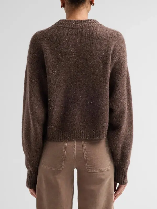 FRAME Flecked Wool-cashmere Cardigan