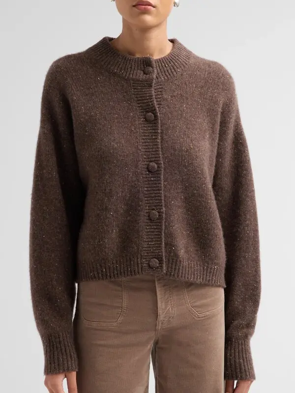 FRAME Flecked Wool-cashmere Cardigan
