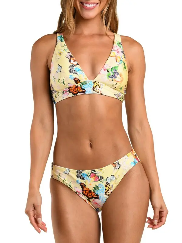 L'Agence Lexie Garden Butterflies Bikini Top