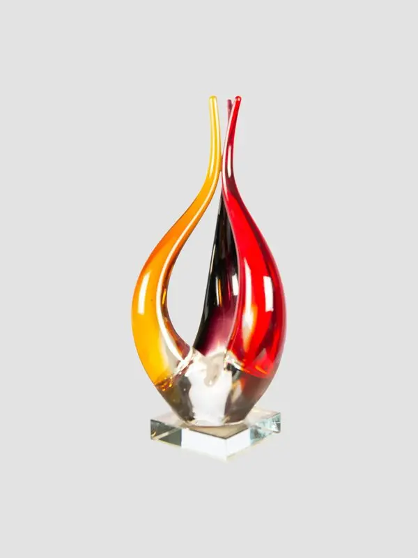 DALE TIFFANY Phoenix Flame Glass Sculpture