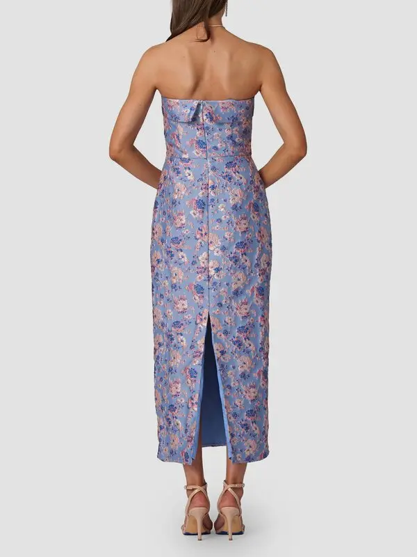 Shoshanna Callie Floral Strapless Cocktail Dress