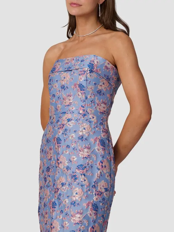 Shoshanna Callie Floral Strapless Cocktail Dress