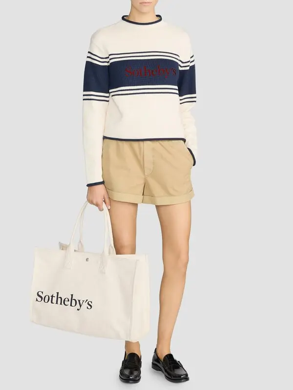 FRAME X Sotheby's Rolled Cotton Sweater