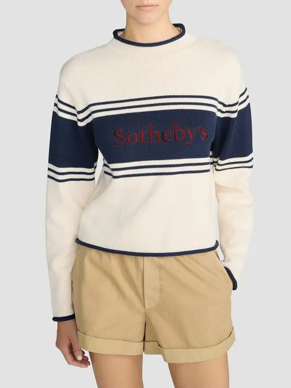 FRAME X Sotheby's Rolled Cotton Sweater