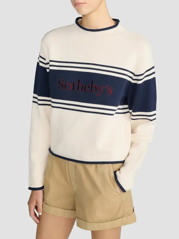 FRAME X Sotheby's Rolled Cotton Sweater