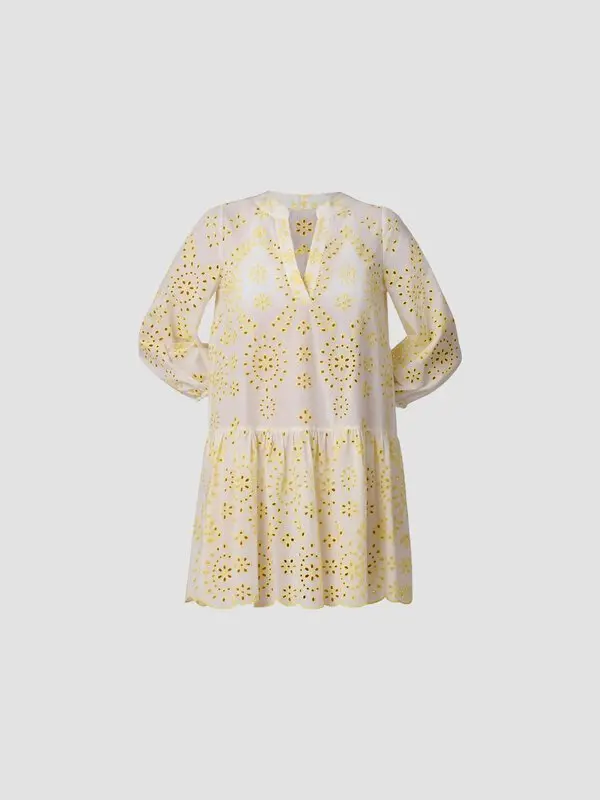 Shoshanna Umbrella Broderie Anglaise Cotton Minidress