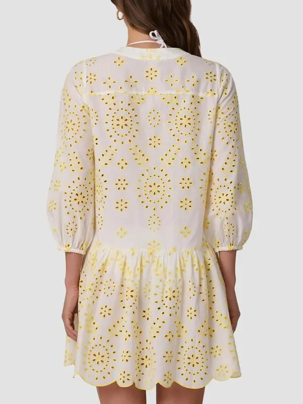 Shoshanna Umbrella Broderie Anglaise Cotton Minidress