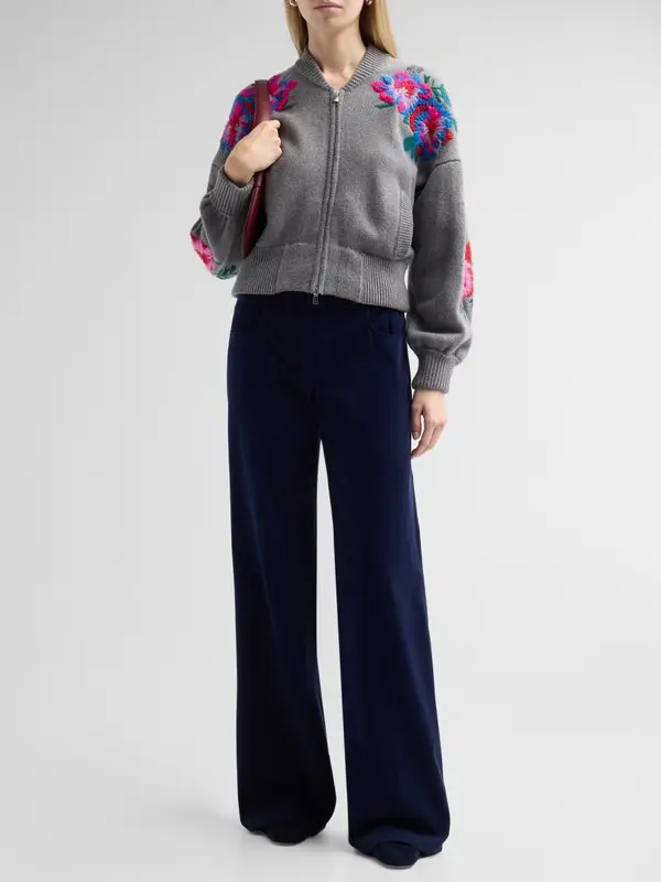 MAISON COMMON Wool Knit Bomber Jacket