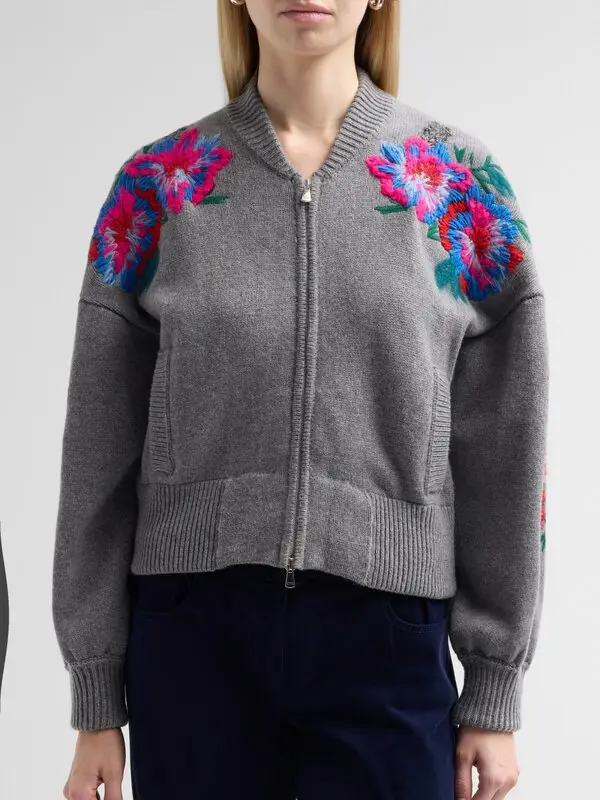 MAISON COMMON Wool Knit Bomber Jacket
