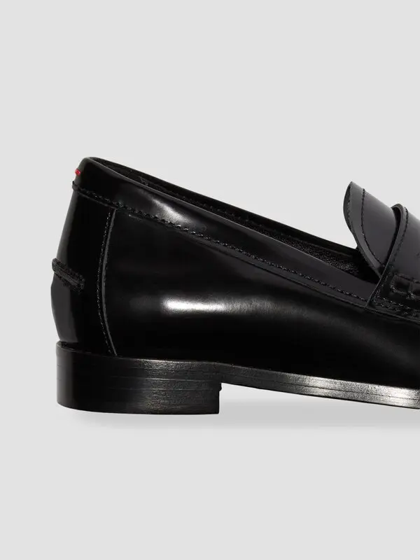 AeydĒ 25mm Leather Penny Loafers - Black