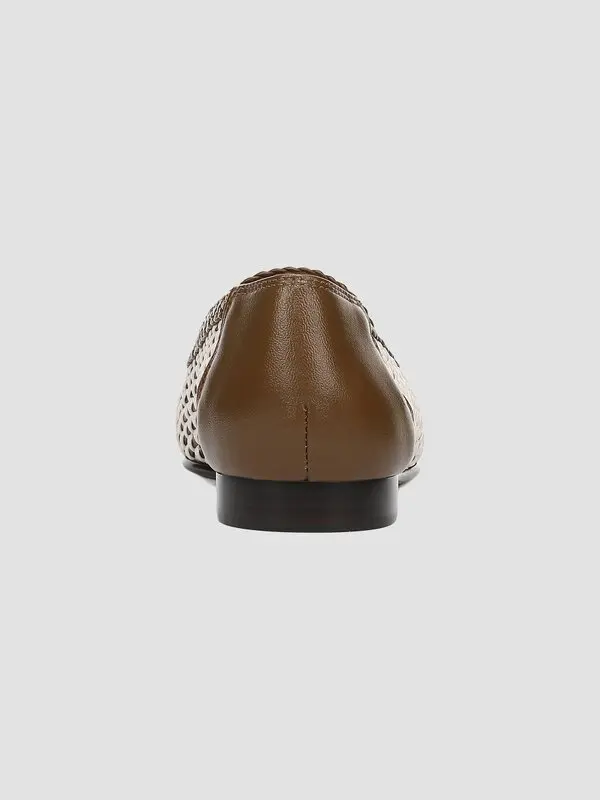 Veronica Beard Prilla Woven Loafers - Brown Multi