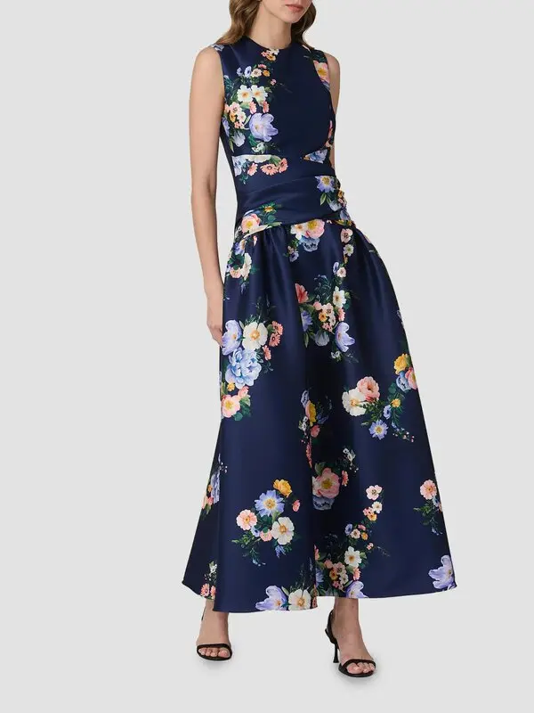 Shoshanna Marie Floral Mikado Cocktail Dress