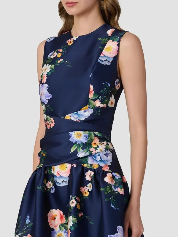 Shoshanna Marie Floral Mikado Cocktail Dress