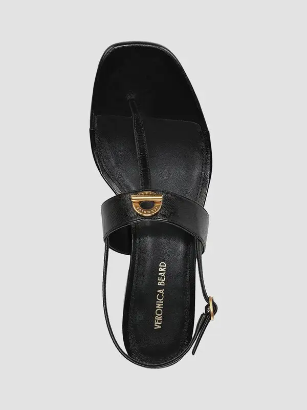 Veronica Beard Andie-2 35mm Leather Slingback Sandals