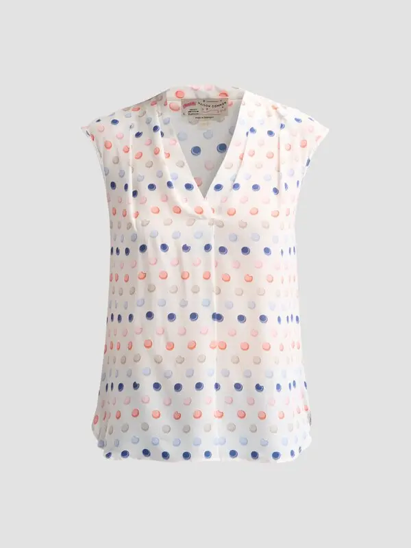 MAISON COMMON Macaroon Print Silk Top