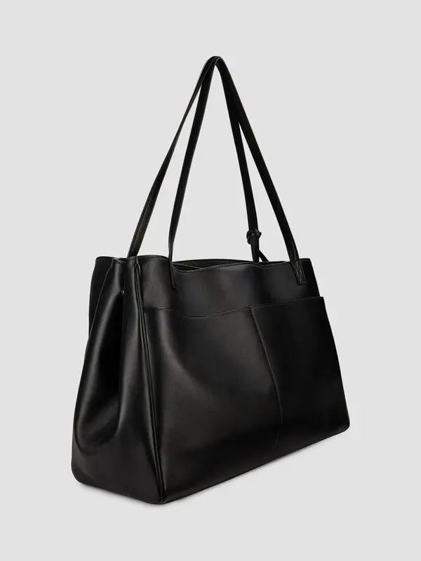 Balenciaga Rodeo Leather Tote Bag - Black