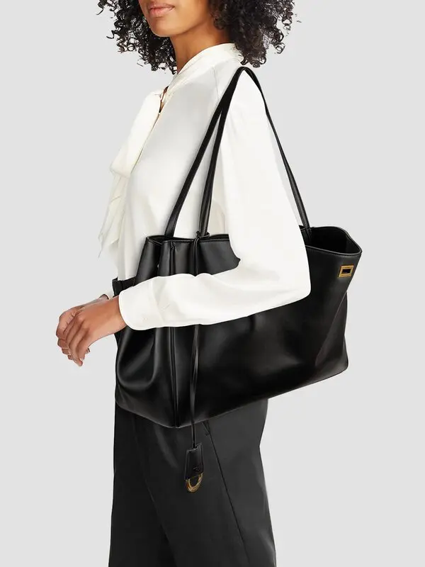 Balenciaga Rodeo Leather Tote Bag - Black