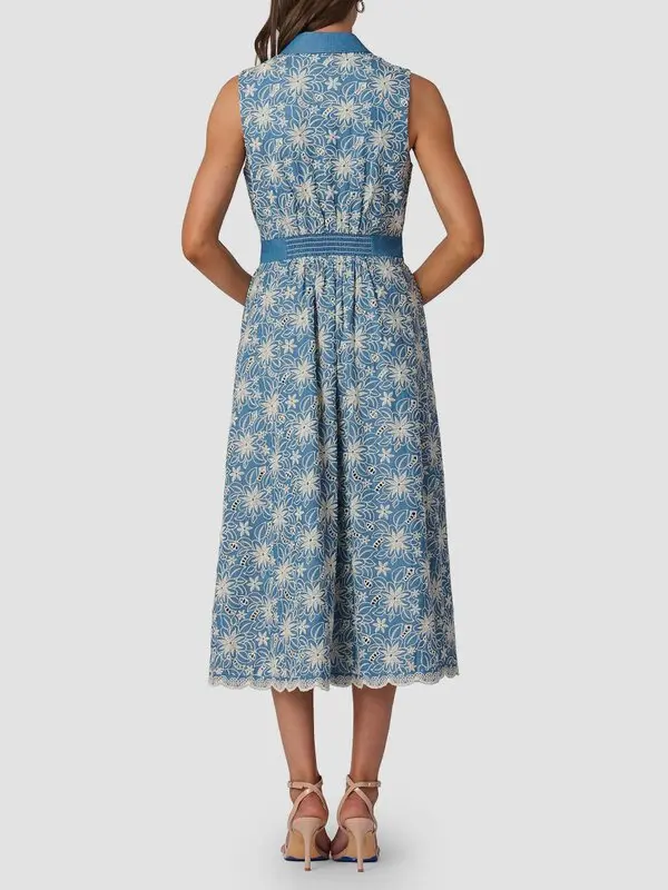 Shoshanna Kendra Sleeveless Midi-shirtdress