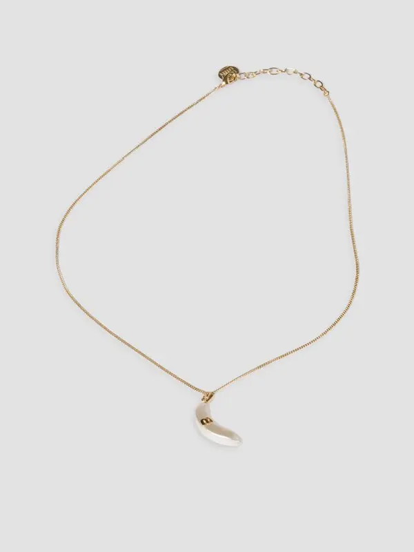 Miu Miu Metal Necklace With Pendant - Gold