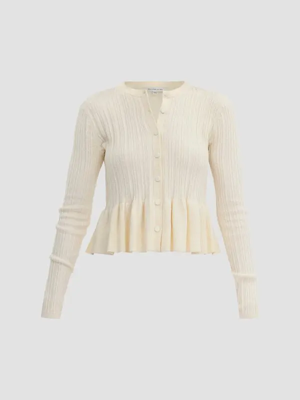 Rebecca Taylor Bouclé Knit Cotton-blend Cardigan - Ivory