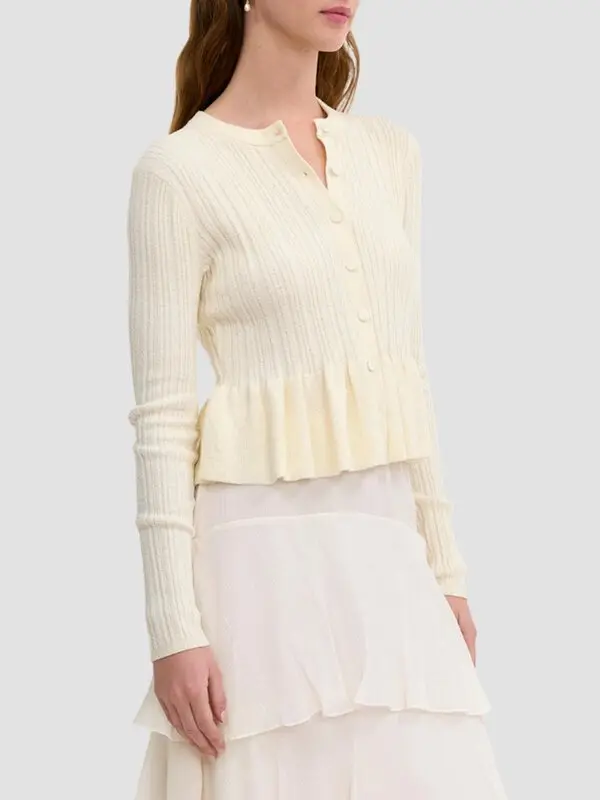 Rebecca Taylor Bouclé Knit Cotton-blend Cardigan