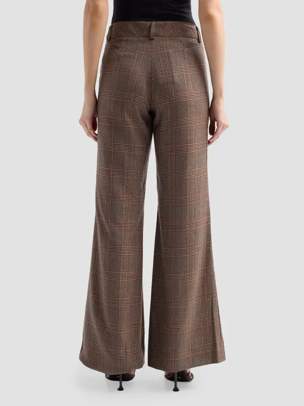 MAISON COMMON Glen Plaid Wool Trousers