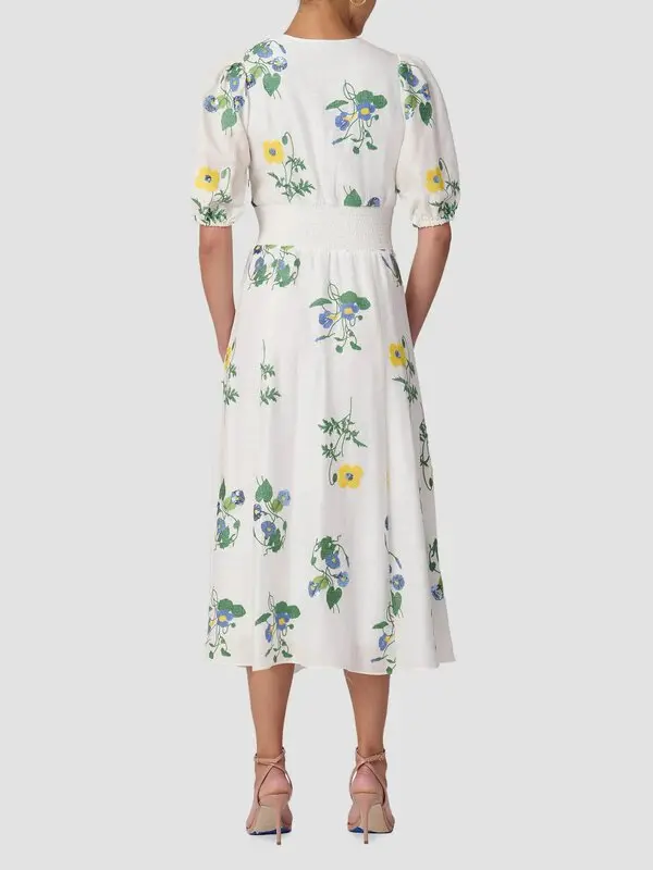 Shoshanna Dodge Printed Knot Midi-dress