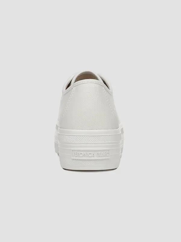 Veronica Beard Truett Low-top Canvas Platform Sneakers