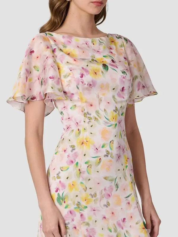 Shoshanna Chauncey Floral Chiffon Maxi Dress