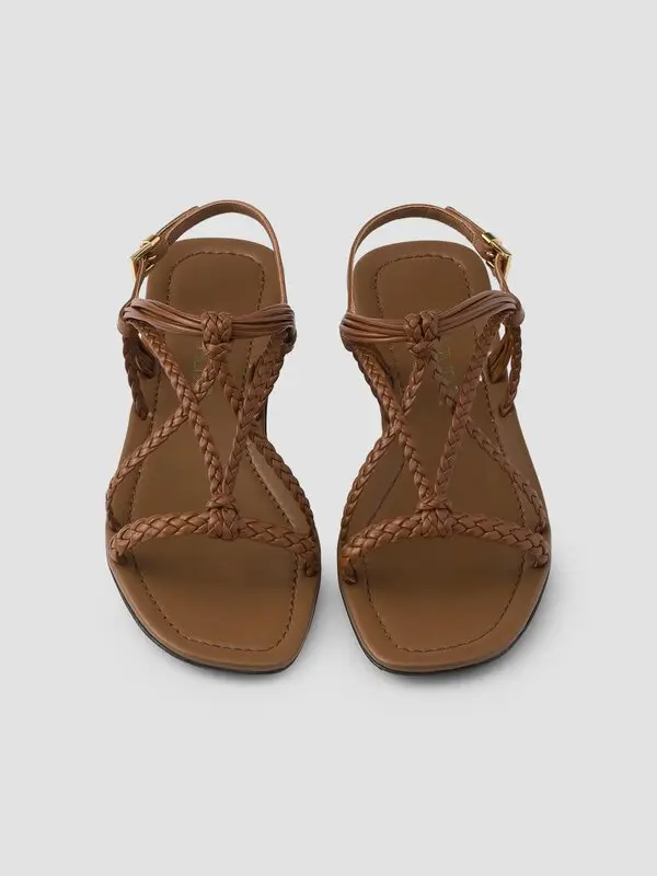 Prada Flat Leather Sandals