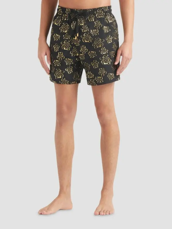 Vilebrequin Metallic Jacquard Swim Shorts - Noir