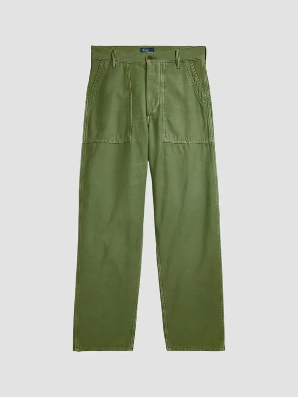 Polo Ralph Lauren Ricky Sateen Straight-leg Pants - Olive