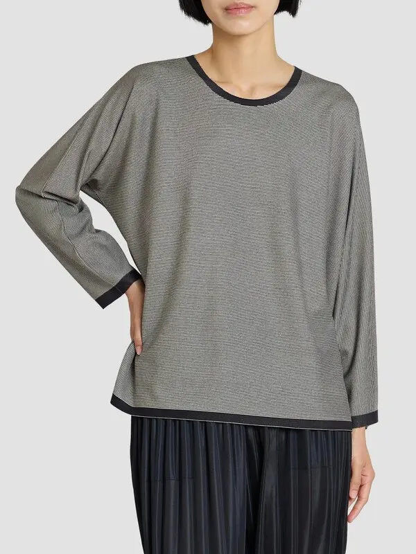 Issey Miyake A-poc Form Striped Blouse