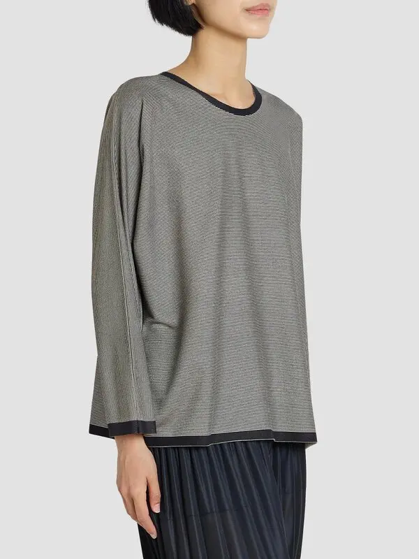 Issey Miyake A-poc Form Striped Blouse