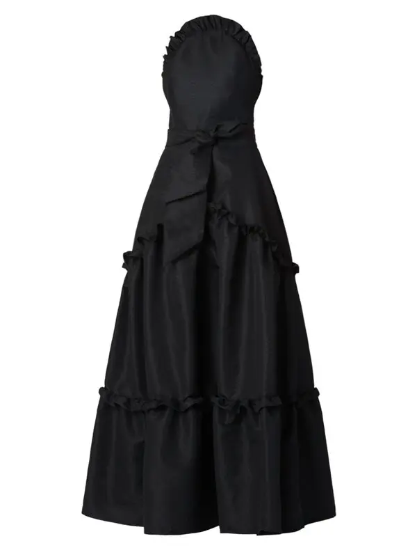 Shoshanna Lucille Ruffled Belted Maxi Dress