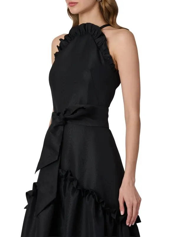 Shoshanna Lucille Ruffled Belted Maxi Dress