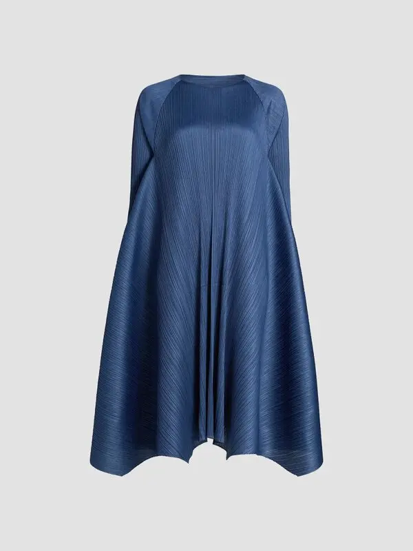 Issey Miyake City Frame A-line Midi-dress